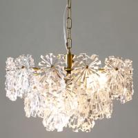 China E14 Iron Glass Led Crystal Chandelier Static Grinding Polishing For Home Wedding for sale