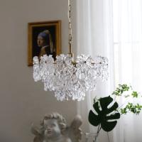 China 30 X 24cm Iron Glass Led Crystal Chandelier For Wedding for sale