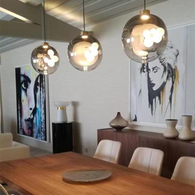 China D300 X H1500MM Modern Glass Single Pendant Light For Bar Coffee Shop Restaurant for sale
