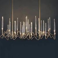 China Arrow Line Crystal Lamp Chandelier Art Design Restaurant Hotel Front Desk Chandelier for sale