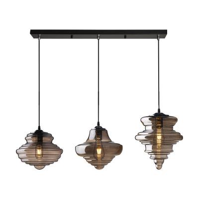 China E27 Single Kitchen Blown Glass Pendant Light Modern Chandelier 27 X 43cm for sale