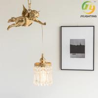 China Luxury Golden Color Decorative Modern Crystal Pendant Light For Hotel Indoor D28cm for sale