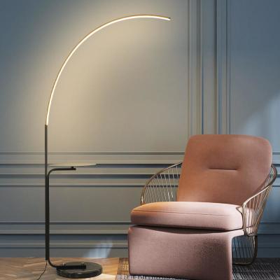 China Iron Aluminum Bedroom Led Modern Floor Light Smart Adjustable Black Standing Lamp for sale