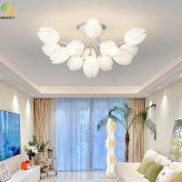 China Design Sense french cream tulip G9 Ceiling Light For Living Room Bedroom for sale
