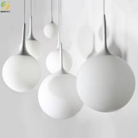 China Nordic Hanging Indoor Glass Ball Pendant Light For Kitchen Bedroom Living Room for sale