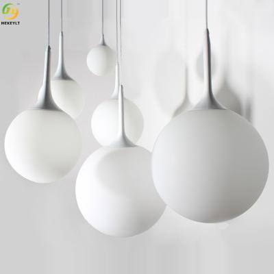 China Nordic Hanging Indoor Glass Ball Pendant Light For Kitchen Bedroom Living Room for sale