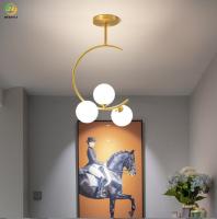 China 11.81inch Modern Line Glass Pendant Light G9 Simple Lighting For Bedroom Kitchen for sale