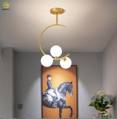 China 11.81inch Modern Line Glass Pendant Light G9 Simple Lighting For Bedroom Kitchen for sale
