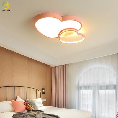 China Modern simple creative heart-shaped led ceiling light for children's room bedroom room for sale