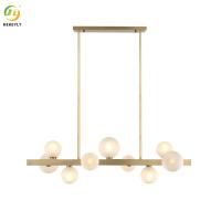 China Nordic Word Restaurant Chandelier Simple Modern Creative Cafe Bar Magic Bean Lamps for sale