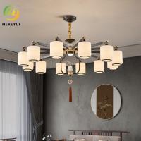 China New Chinese Chandelier Lotus Lamp Box Restaurant Tea Room Living Room Light for sale