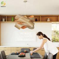 China Creative Wood Leather Chandelier Living Room Bedroom Inn Aisle Modern Simple Decorative Lamps for sale