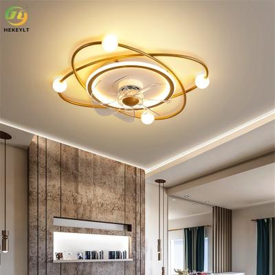 China Modern Simple Invisible Silent Fan Lights Dining Room Living Room Ceiling Fan Lights for sale