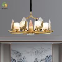 China Living Room Bedroom LED Pendant Lamp Dining Room Copper Iceberg Cry Ceiling Light for sale