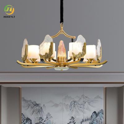 China Living Room Bedroom LED Pendant Lamp Dining Room Copper Iceberg Cry Ceiling Light for sale