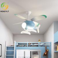 China Cartoon Creative Boy Girl Airplane Eye Protection Children'S Fan Light Children'S Bedroom Ceiling Light for sale