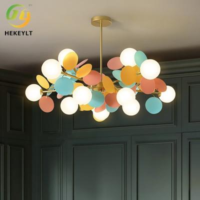 China Nordic Color Designer  Creative Restaurant Living Room Lamp Warm Bedroom Princess pendant light for sale