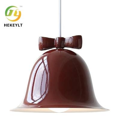 China Bedroom Nordic Bedside Small Chandelier Bow-Knot Wind Girl Cream Wind Lamp for sale