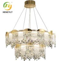 China Bedroom Living Room Luxury Crystal Pendant Light Modern Minimalist Romantic Cream Style for sale