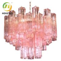 China 4 Levels Vintage Chandelier Glass And Nickel Plated Metal Structure for sale