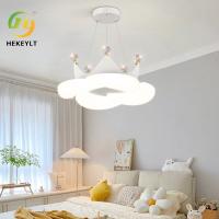 China Nordic Cream Wind Children'S Room Lamp Crown LED Bedroom Pendant Light for sale