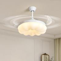 China Modern Cloud Children'S Bedroom Fan Light LED Full Spectrum Frequency Conversion Dining Room Light for sale
