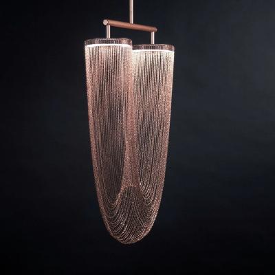 China Kitchen Aluminum Modern Nordic Pendant Light Commercial Office LED Tassels Dinning Room Decoration for sale