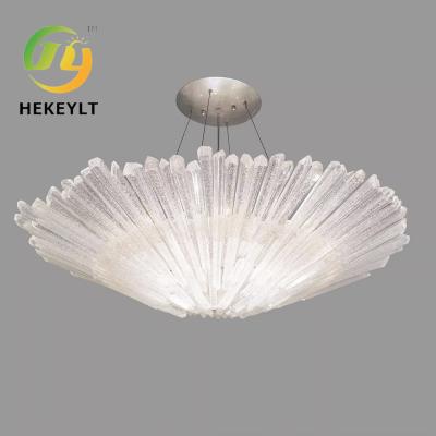 China French Retro Luxury Crystal Chandelier Light Minimalist Creative Glass Dining Room Bedroom Study Pendant Ligh for sale