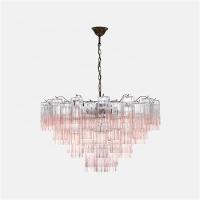 China French Medieval Chandelier Light Luxury Duplex Loft Villa Living Room Exhibition Hall Handmade Glass Stair Lamp for sale