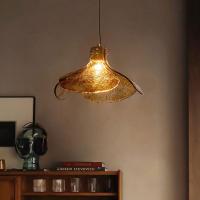 China Nordic Vintage Wabi Sabi Clover Glass Chandelier Restaurant Cafe Bedroom Pendant Light for sale