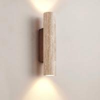 China Modern Simple Luminous Marble Wall Lamp Home Staircase Hotel Villa Bedroom Lamp for sale
