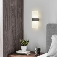 China Modern Simple Rectangular LED Wall Lamp Transparent Bedroom Living Room Restaurant Hotel for sale
