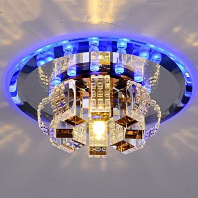 China Modern Crystal Aisle Spot Light Creative Entry Glass Balcony Porch Hall Corridor Ceiling Downlight for sale