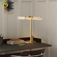 China JYLIGHTING Modern Nordic Simple Luxury LED Table Lamp Copper Glass For Bedroom Hotel Living Room Study Sofa Corner Light for sale