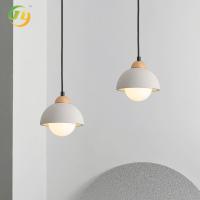 China Wabi Sabi Styl Cement Pendant Light Rustic Glass Chandelier For Bedroom / Dining Roome for sale