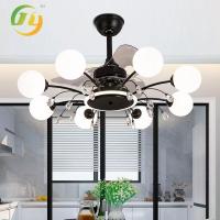 China Invisible Fan Light Luxury Crystal Ceiling Fan Light Home One Modern Simple Living Room Dining Room for sale