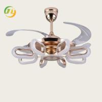 China SENKAI Crystal Ceiling Fan Light Rose Gold 42 Inches  LED Bulb for sale