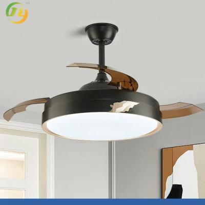 China Nordic Invisible Fan Light Restaurant Living Room Home Bedroom Ceiling Fan Chandelier 42 Inch for sale
