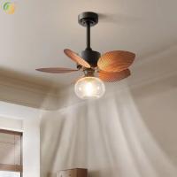 China Retro Fan Lamp For Silent Use Home Restaurant Living Room 5-leaf Ceiling Fan Lamp for sale