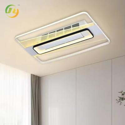 China SENKAI Ultra Thin LED Recessed Ceiling Lights Modern Bladeless Ceiling Fan Intelligent Remote Control for sale