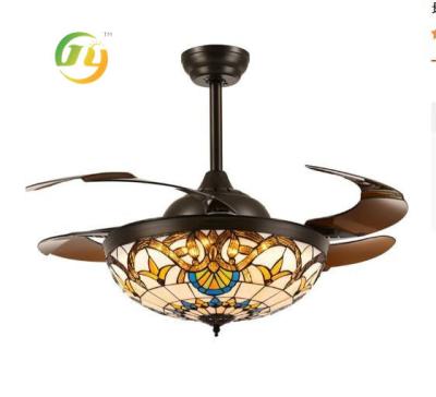 China Asian Fumat All Finland Style Round 110V 42inch 36W LED Concealed Hidden Blade Ceiling Fan With Light 220V for sale