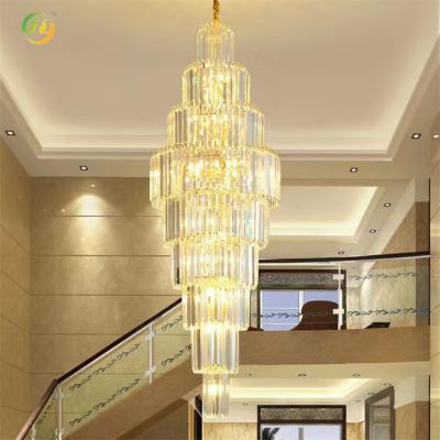 China Hotel Indoor Modern Gold LED Crystal Chandelier with Voltage 85V-265V for sale