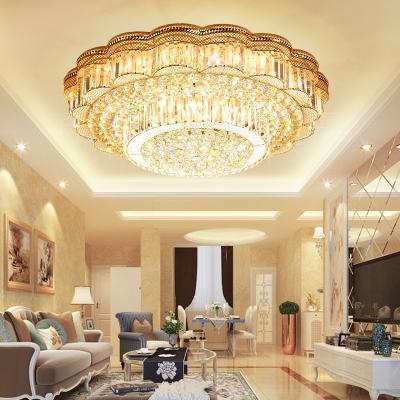 China AC 110V-240V Indoor Luxury Glass Crystal Ceiling Light for Home Hotel Source E14 for sale