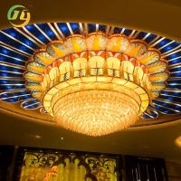 China Gold Finish LED Crystal Ceiling Chandelier Ultimate Choice For Restaurant Illumination for sale