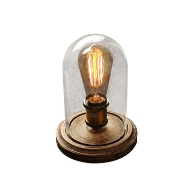 China Modern Nordic Wood Glass Table Light For Living Room Bedroom for sale
