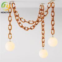 China E27 Nordic Simple Glass Ball Personality Creative Net Red Decoration Chain Lamp for sale
