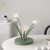 China Glass Flower Model Innovation Unique Decoration Modern Led Table Lamps Table Lamps Indoor for sale