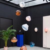 China Nordic Art Style Retro Minimalist Glass Pendant Light For Bedroom Dining Room Indoor Lamp for sale