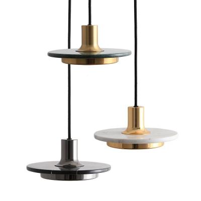 China High Quality Modern Simple Metal Marble Pendant Light For Bedroom for sale