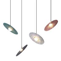 China Nordic Small Waterstone Aluminum Small Round Pendant Light For Dining Room for sale